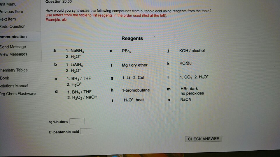Solved How would you synthesize the following compounds from | Chegg.com