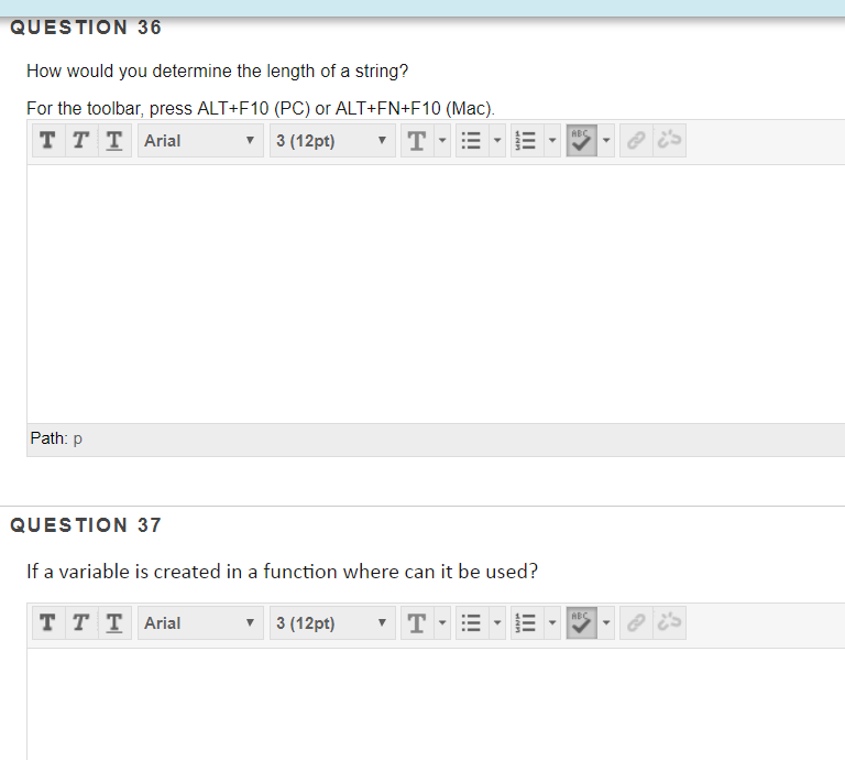 Solved QUESTION 36 How would you determine the length of a | Chegg.com