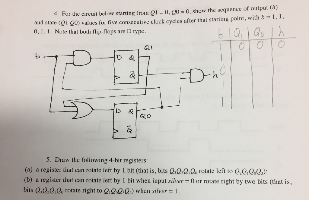 Solved For the circuit below starting from Q_1 = 0, Q_O = 0, | Chegg.com