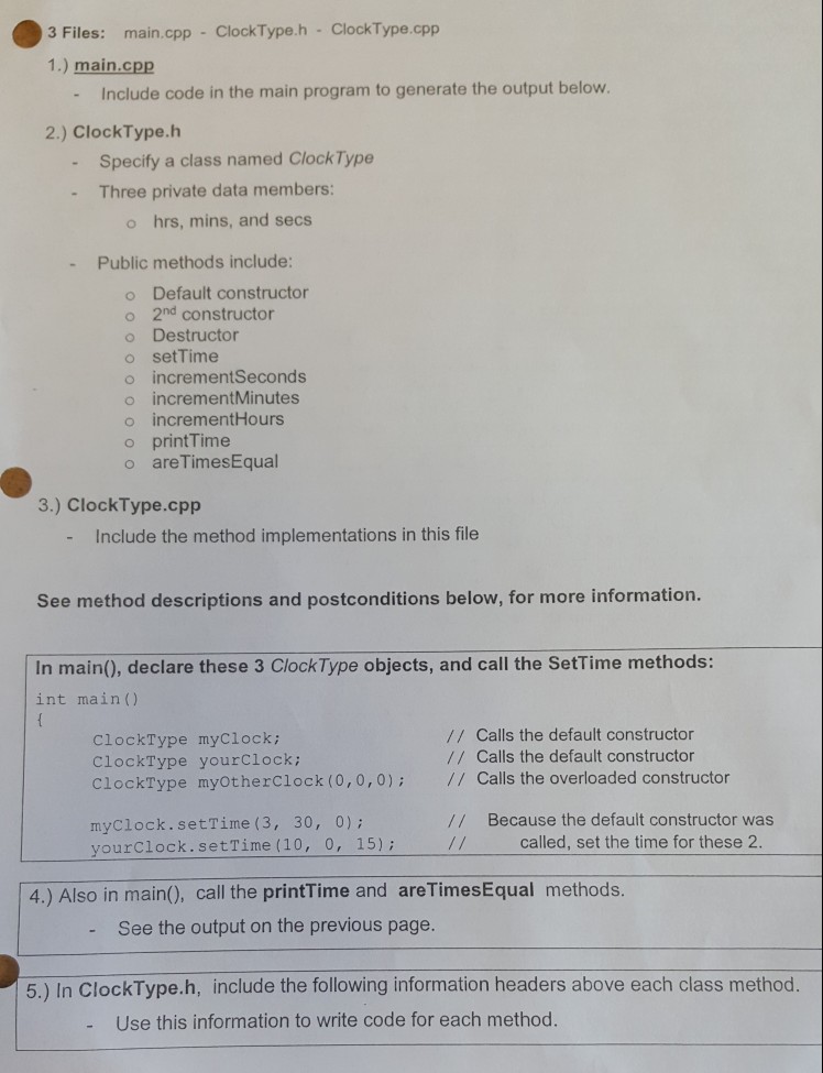 Solved HW_7ab (2 parts) HW_7a -Date class & Passing objects | Chegg.com