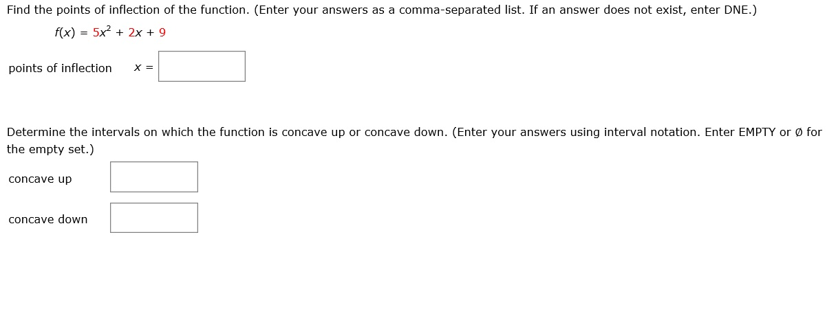Solved Find the points of inflection of the function. (Enter | Chegg.com