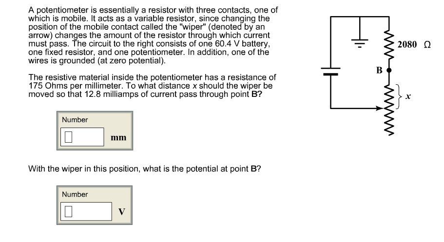 Solved A potentiometer is essentially a resistor with three | Chegg.com