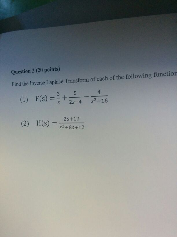 Solved Find the Laplace Transform of each of the following | Chegg.com