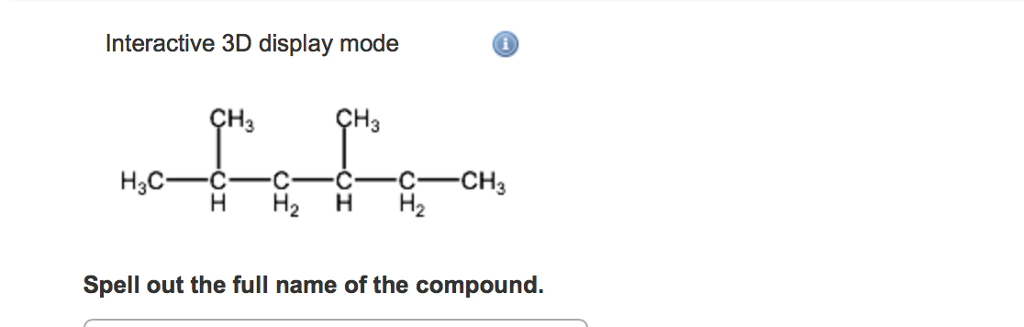 Solved Interactive 3D display mode 3 H H2 H H2 Spell out the | Chegg.com