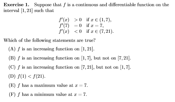 Solved Suppose that f is a continuous and differentiable | Chegg.com