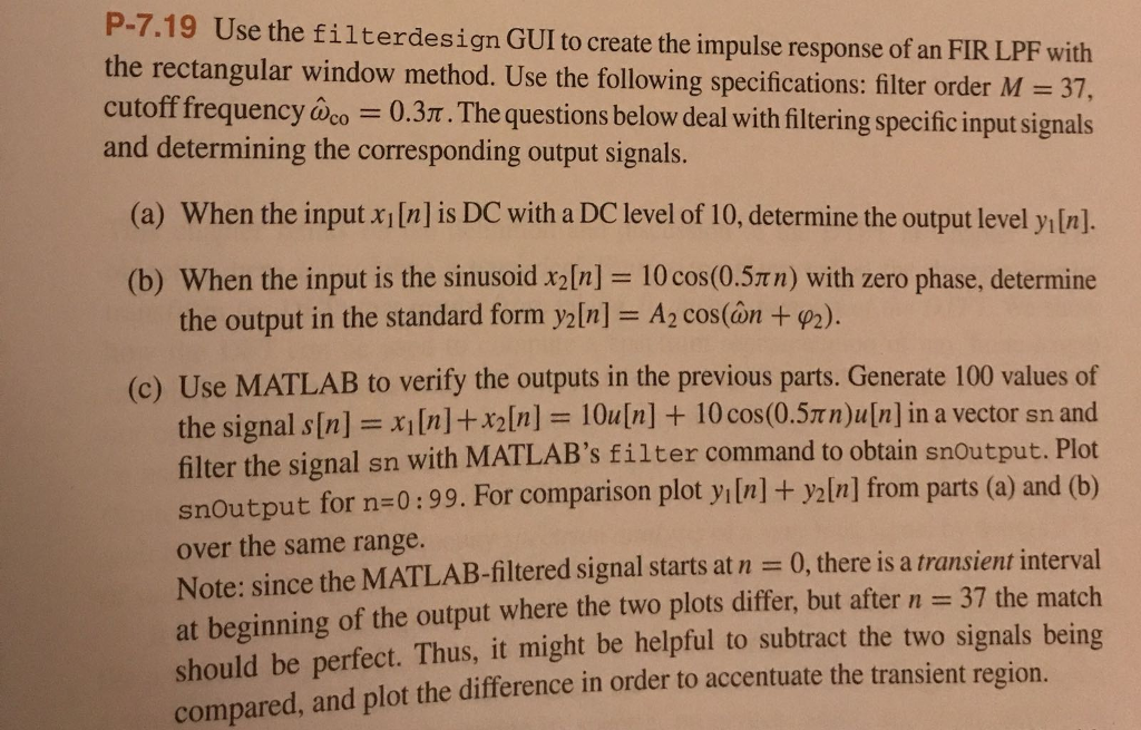 Solved P-7.19 the rectangular window method. Use the | Chegg.com