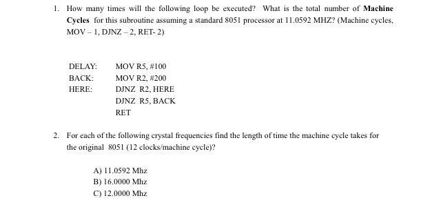 Solved How many times will the following loop be executed? | Chegg.com