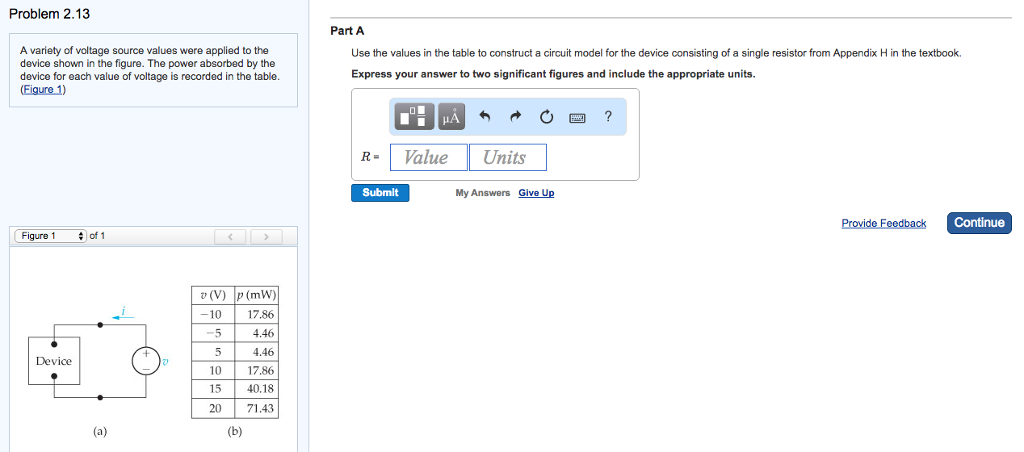 Solved Problem 2.13 A variety of voltage source values were | Chegg.com