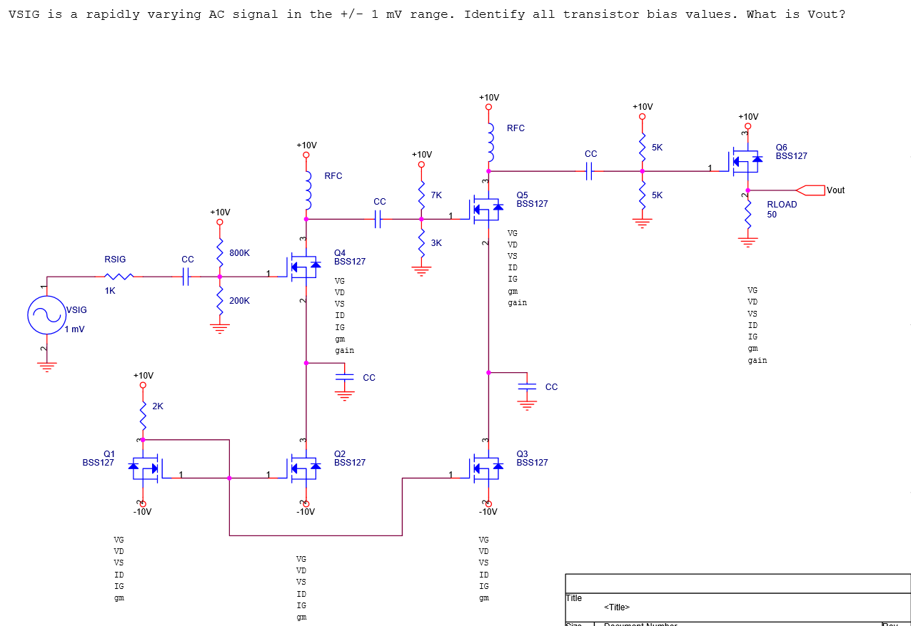 Solved VSIG is a rapidly varying AC signal in the +/- 1 mV | Chegg.com