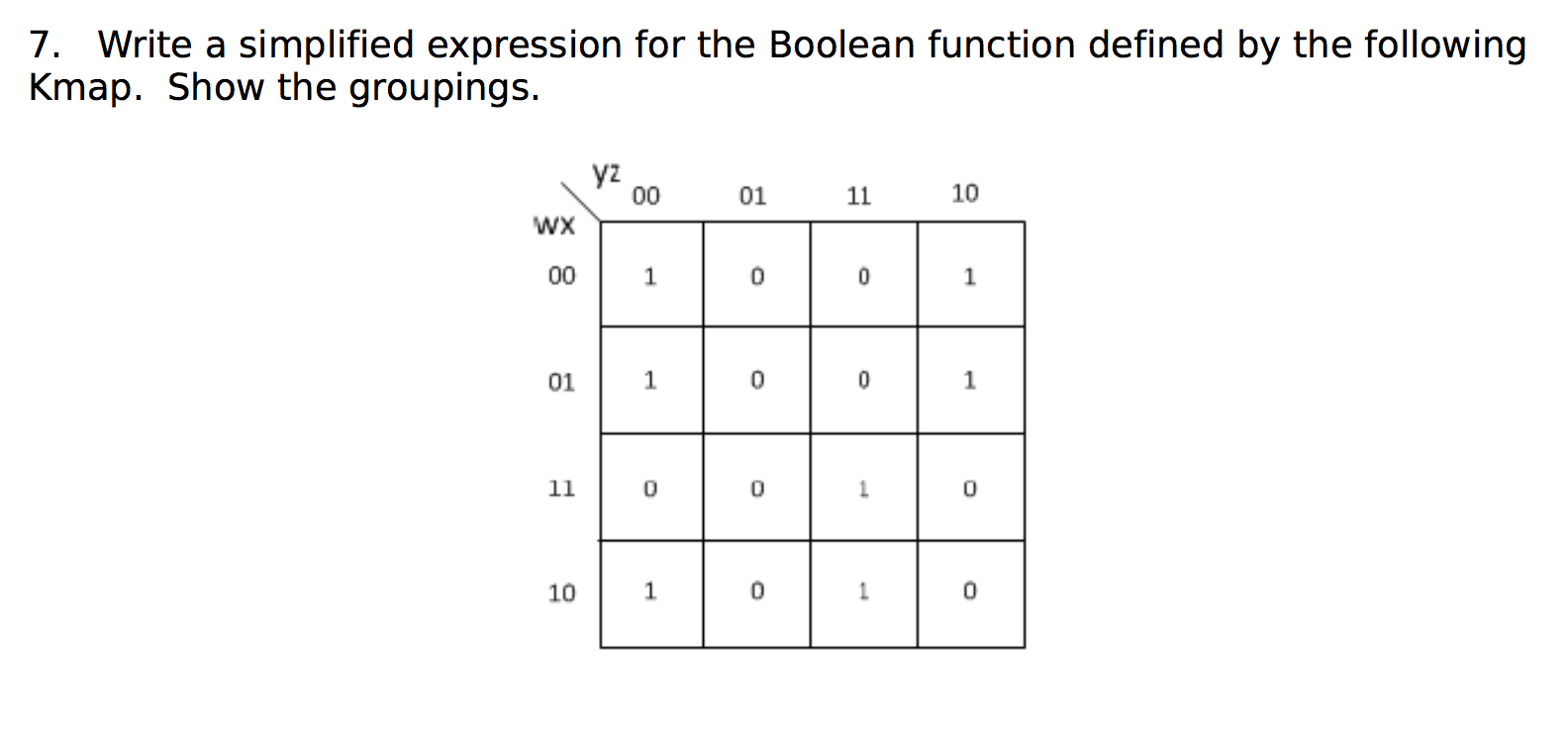 Solved Write A Simplified Expression For The Boolean Chegg