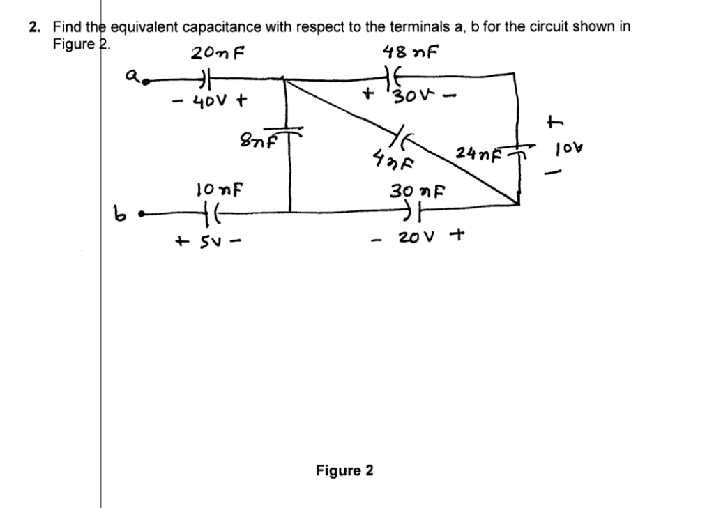 Solved Find the equivalent capacitance with respect to the | Chegg.com
