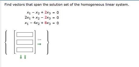 Solved Find vectors that span the solution set of the | Chegg.com