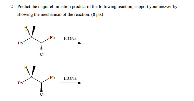 Solved Predict the major elimination product of the | Chegg.com