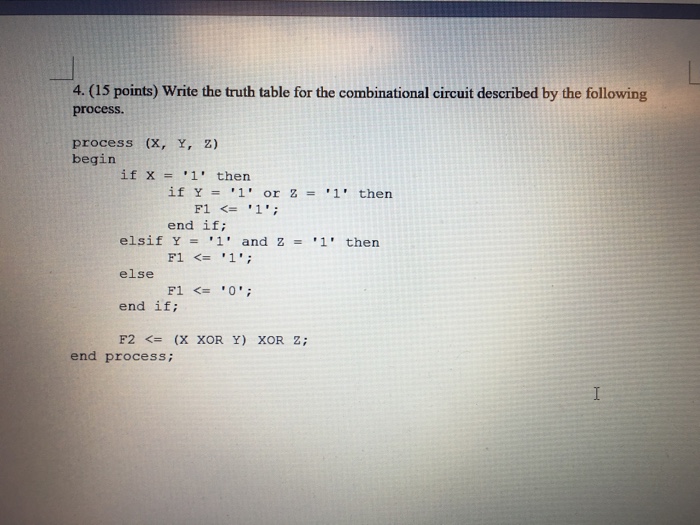 Solved Write the truth table for the combinational circuit | Chegg.com