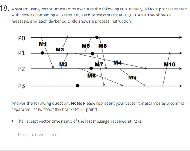 18 A System Using Vector Timestamps Executes The 