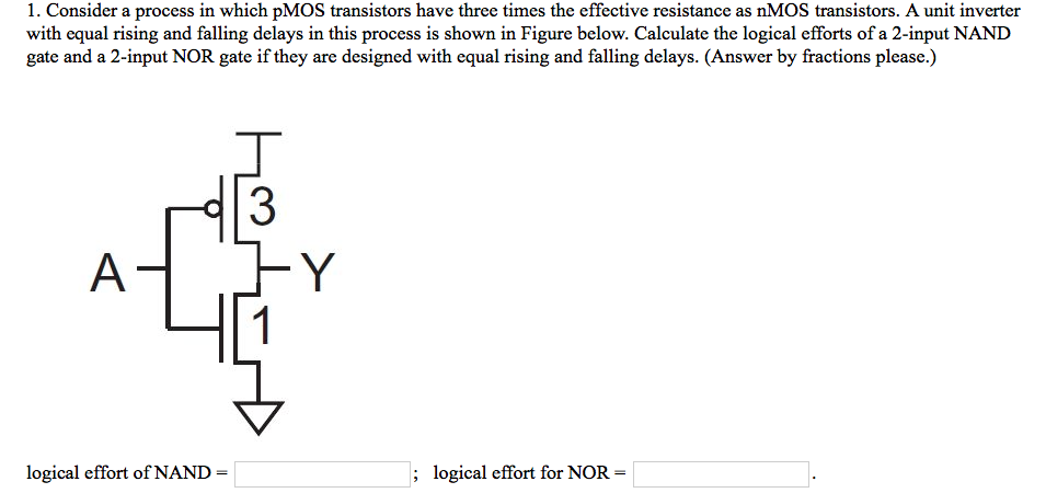 Solved Consider a process in which pMOS transistors have | Chegg.com