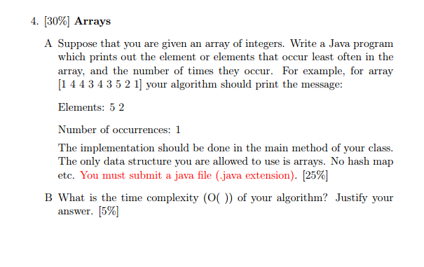 Solved A Suppose That You Are Given An Array Of Integers