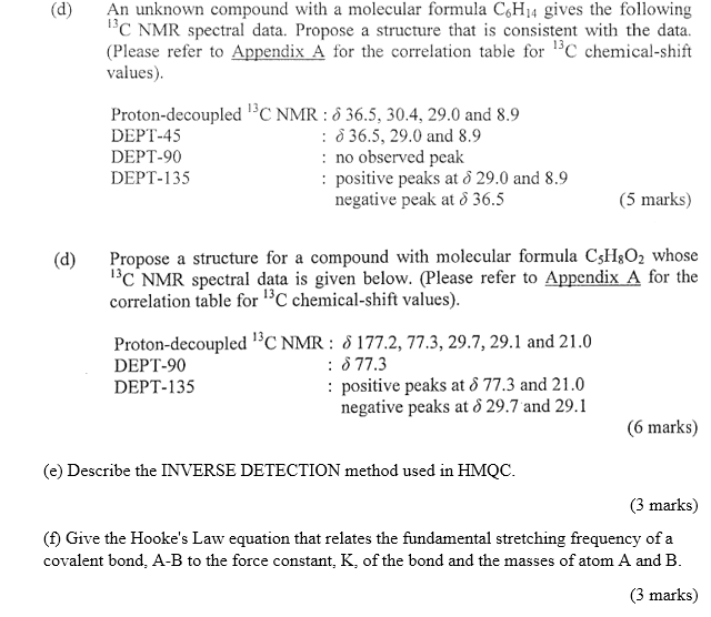 Solved An unknown compound with a molecular formula C_6H_14 | Chegg.com