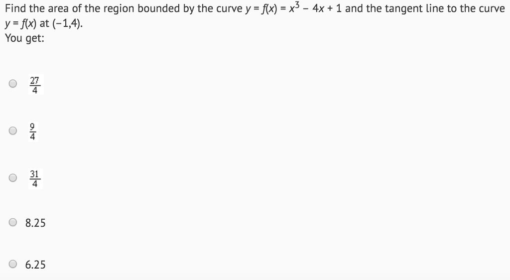 Solved Find the area of the region bounded by the curve | Chegg.com