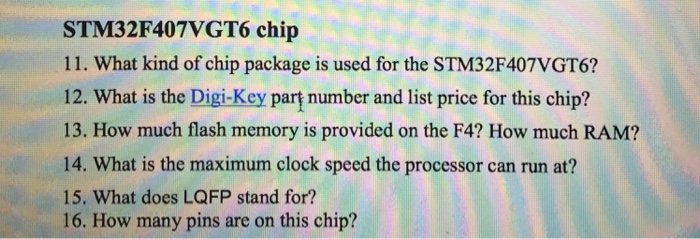 Solved What kind of chip package is used for the | Chegg.com