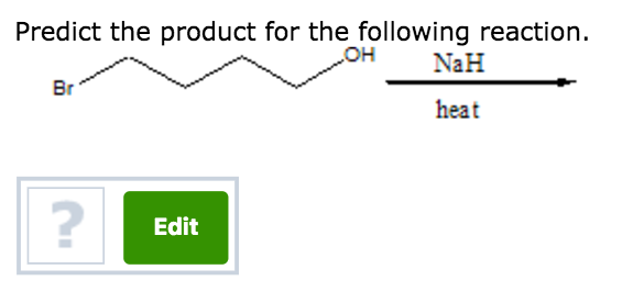 Solved Predict the product for the following reaction. | Chegg.com