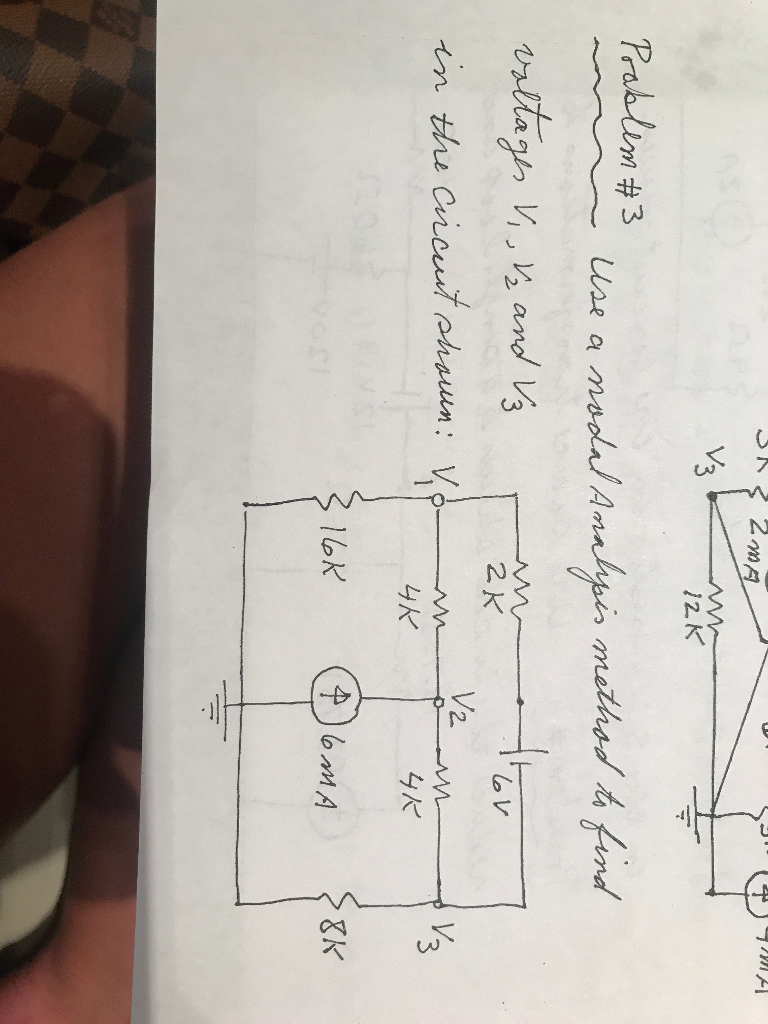 Solved Use a modal Analysis method to find voltage V_1, V_2 | Chegg.com