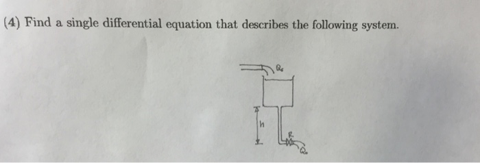 Solved Find a single differential equation that describes | Chegg.com