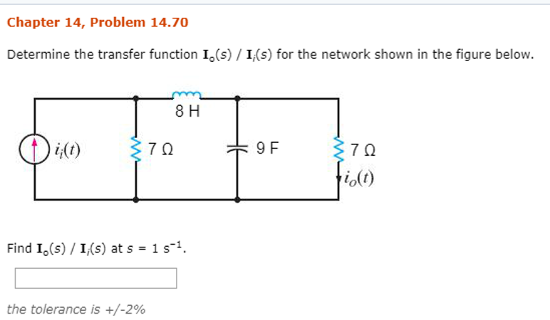 Solved Chapter 14, Problem 14.70 Determine the transfer | Chegg.com