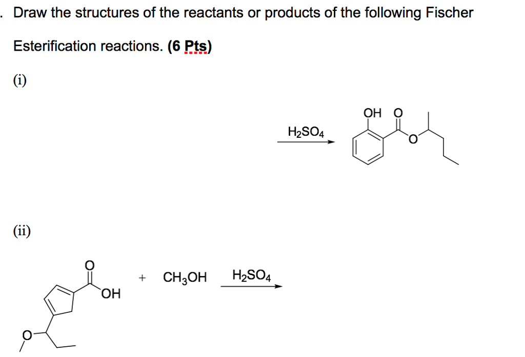 Solved Draw the structures of the reactants or products of | Chegg.com