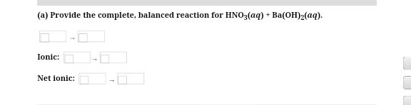 Solved Provide the complete, balanced reaction for HNO_3(aq) | Chegg.com
