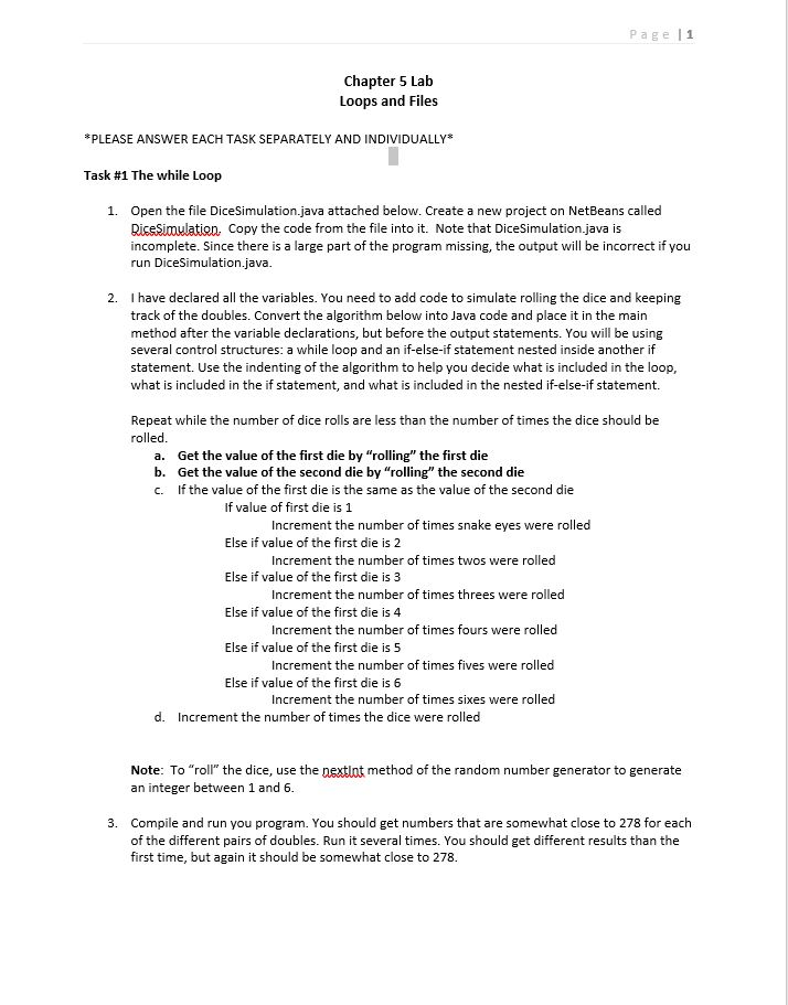 Solved Page |1 Chapter 5 Lab Loops and Files PLEASE ANSWER | Chegg.com