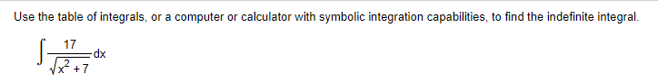 Solved Use the table of integrals, or a computer or | Chegg.com