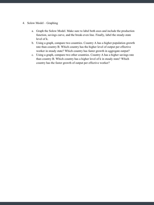 Solved Graph the Solow Model. Make sure to label both axes | Chegg.com