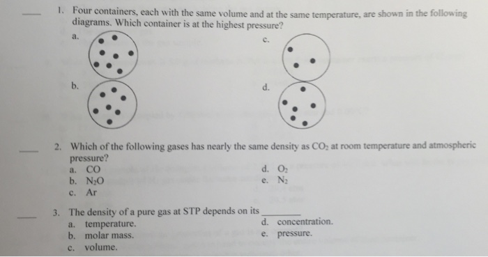 Solved Four containers, each with the same volume and at the | Chegg.com