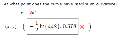 Solved At what point does the curve have maximum curvature? | Chegg.com