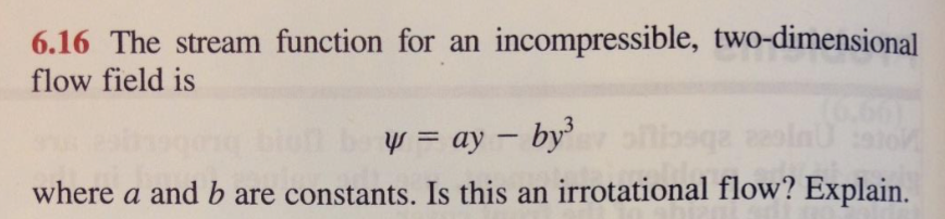 Solved The stream function for an incompressible, | Chegg.com