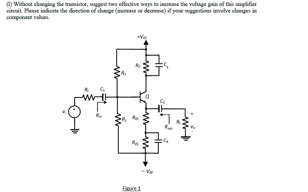 Solved Find the output resistance and current gain of this | Chegg.com