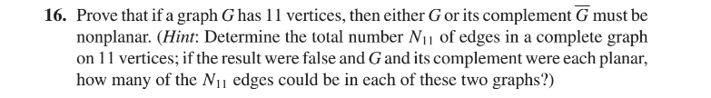 Solved Prove that if a graph G has 11 vertices, then either | Chegg.com