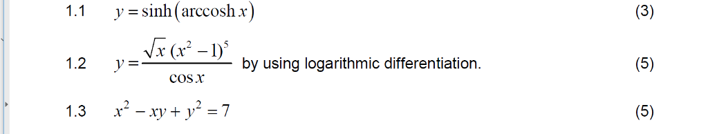 Solved Determine dy/dx of the following 3 and simplify if | Chegg.com