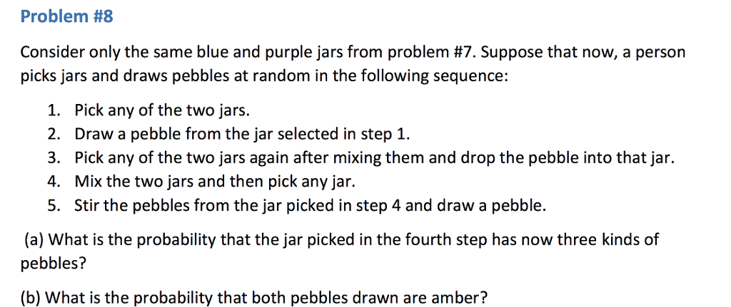 Solved Consider only the same blue and purple jars from | Chegg.com