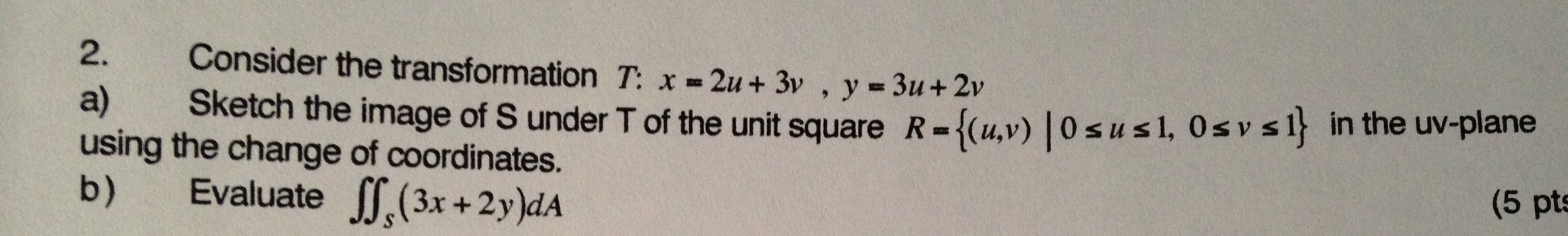 Solved Consider the transformation Sketch the image of S | Chegg.com