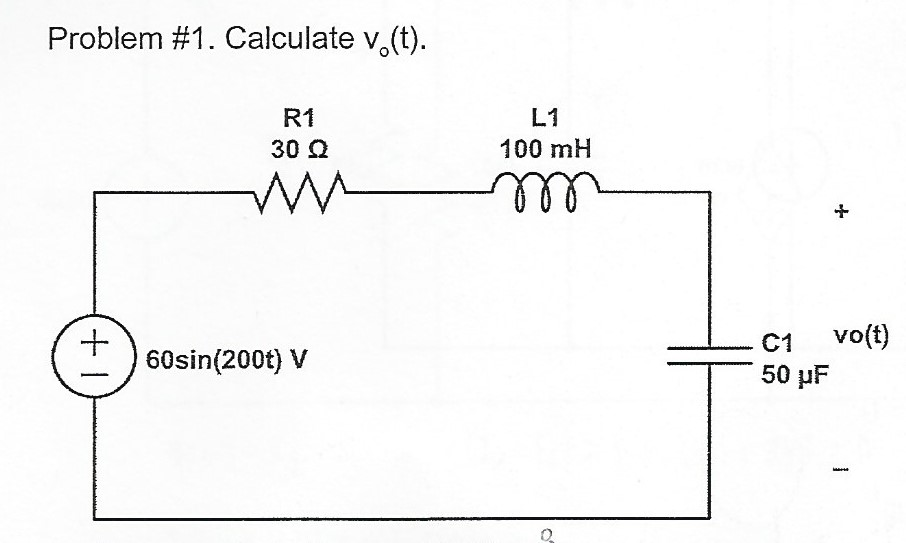 Solved 1) Calculate v_o (t) 2) Use node-voltage analysis | Chegg.com