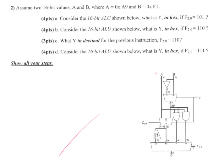 Solved Assume two 16-bit values. A and B, where A = 0x A9 | Chegg.com