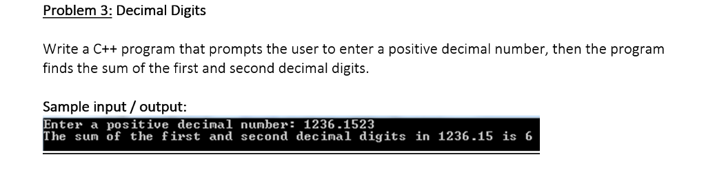 Solved Write a C++ program that prompts the user to enter a | Chegg.com