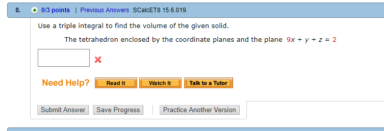 Solved 8. 0/3 points| Previous Answers SCalcET8 15.6.019 Use | Chegg.com
