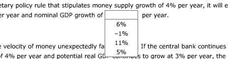 Solved 4. The monetary policy rule and the velocity of money | Chegg.com