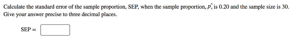 Solved Calculate the standard error of the sample | Chegg.com
