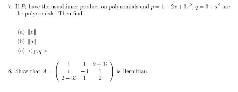 Solved If P_2 have the usual inner product on polynomials | Chegg.com