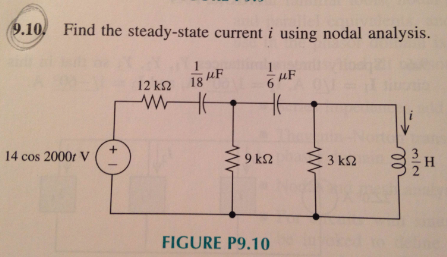 Solved Find the steady-state current i using nodal analysis. | Chegg.com