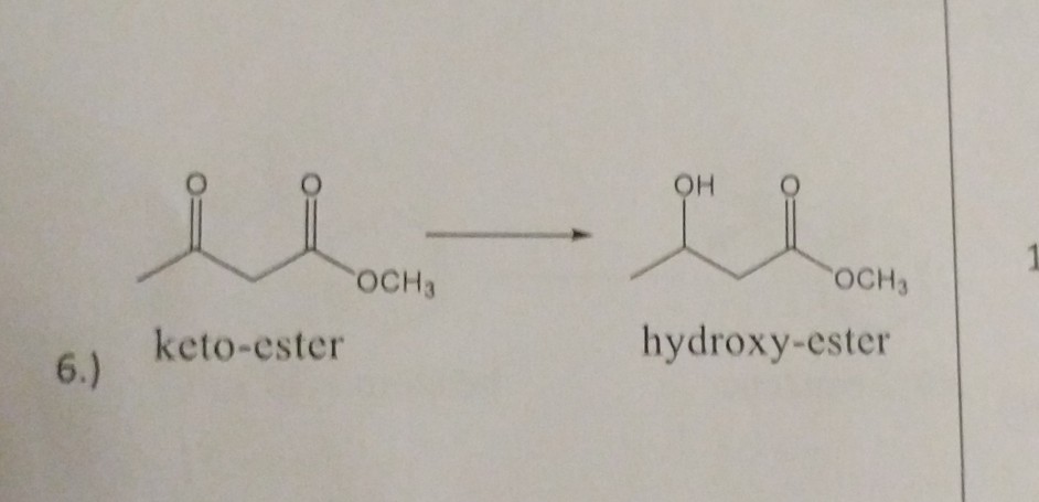 Solved ?? OCH3 OCH3 keto-ester hydroxy-ester | Chegg.com